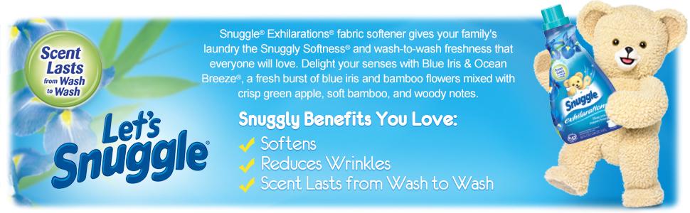 Amazon.com: Snuggle Exhilarations Liquid Fabric Softener, Blue Iris & Ocean Breeze, 32 Fluid ...
