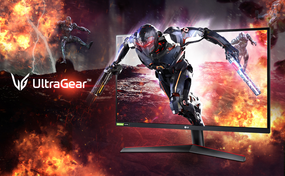 LG UltraGear 27GN800-B 27 inch gaming monitor – QHD 2560 x 1440, IPS 1ms 144Hz, HDR 10, sRGB 99% ...