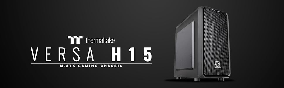 Thermaltake Versa H15 SPCC Micro ATX Mini Tower Computer Chassis CA-1D4 ...