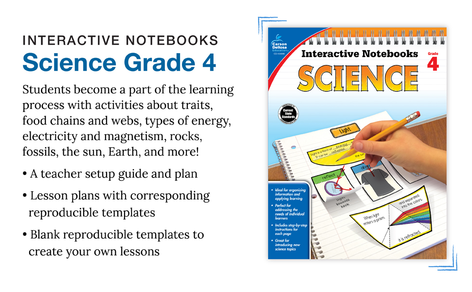 Amazon.com: Carson Dellosa | Science Interactive Notebook | 4th Grade ...
