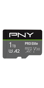 PNY 1TB PRO Elite Class 10 U3 V30 microSDXC - Tarjeta de memoria flash : Amazon.com.mx: Electrónicos