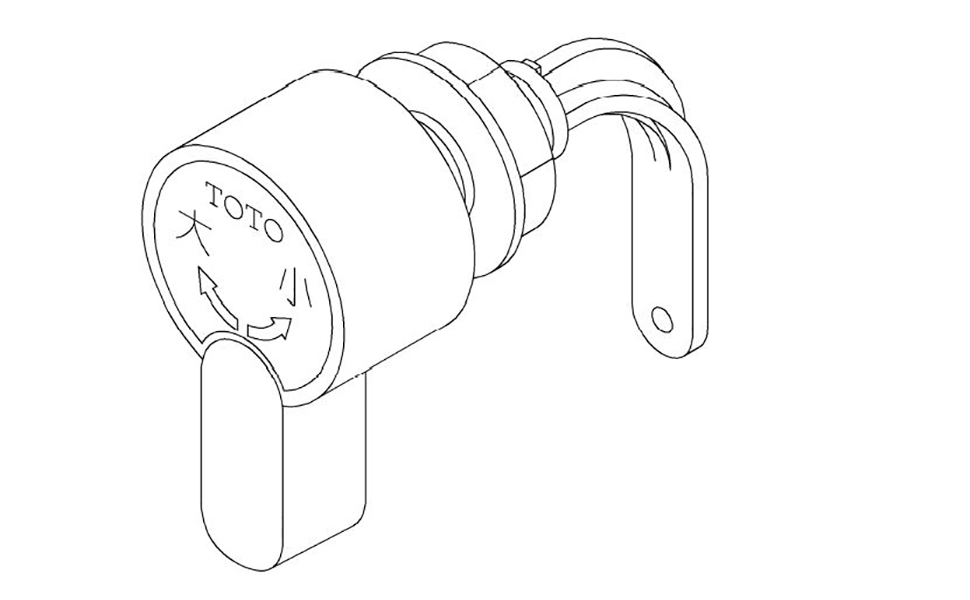 Amazon | TOTO 隅付ロータンク用 レバーハンドル THY425-1R 長さ:L=28.5mm | キッチン水栓用パーツ