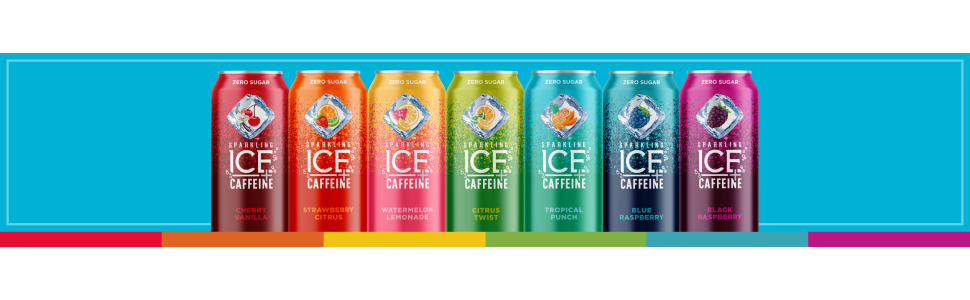Amazon.com: Sparkling Ice +Caffeine Cherry Vanilla Sparkling Water with Caffeine, Zero Sugar ...