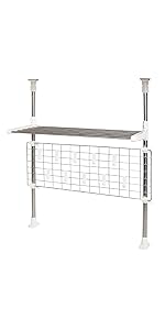 Amazon｜パール金属 突っ張り キッチンネット&パイプラック ステージア HB-3742 ホワイト 幅67×奥行26×高さ71-121cm｜オープンシェルフ・ラック オンライン通販