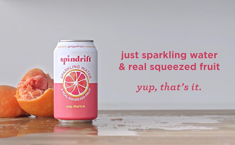 Amazon.com: Spindrift, Sparkling Water, Grapefruit, 12 oz (pack of 8) : Grocery & Gourmet Food