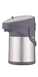 Amazon｜パール金属 ポット エアーポット 2.5L ダブル ステンレス 保温 保冷 卓上 広口 アップ形状 メタルシルバー ホッとタイム H-6338｜保温卓上ポット オンライン通販