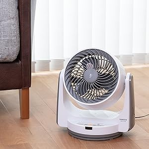 Amazon | [山善] サーキュレーター 上下左右自動首振り 静音 12畳 リモコン付き タイマー付き 風量3段階調節 (換気/空気循環) ホワイトグレー YAR-VL185(WH ...