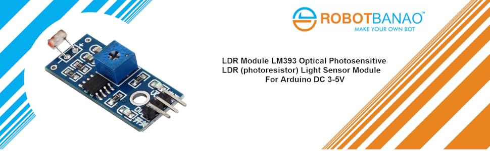 Robotbanao LM393 Photosensitive Light-Dependent Control Sensor - LDR ...