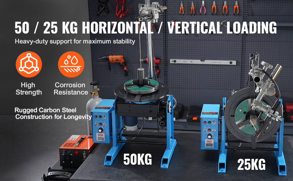 VEVOR Rotary Welding Positioner 50KG, 0-90° Welding Positioning Turntable Table 0.5-6RPM 120W ...