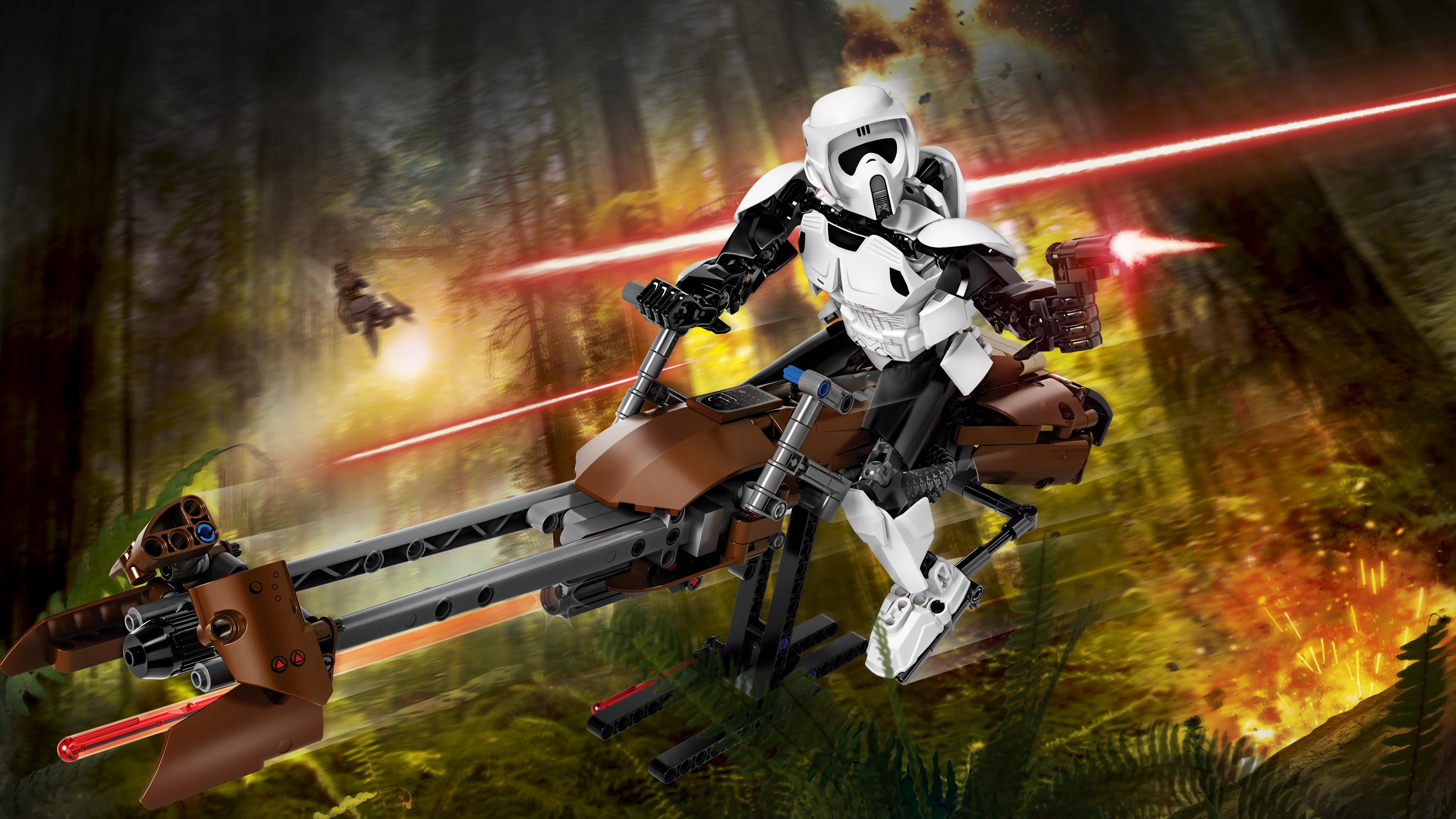 LEGO Star Wars 75532 - Scout Trooper und Speeder Bike, Baufigur: Amazon ...