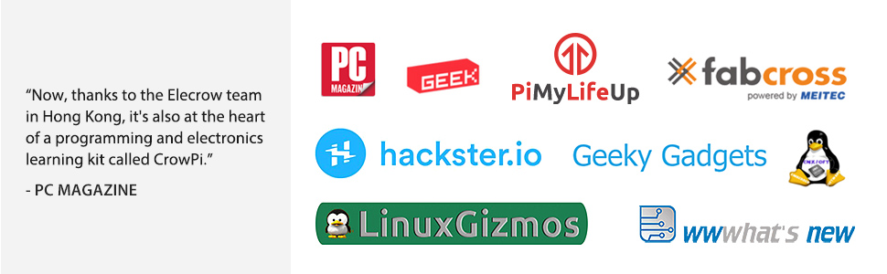 Amazon.com: ELECROW Crowpi Raspberry Pi 4 3 b 3b+ 4b+ Kit Raspberry Pi ...