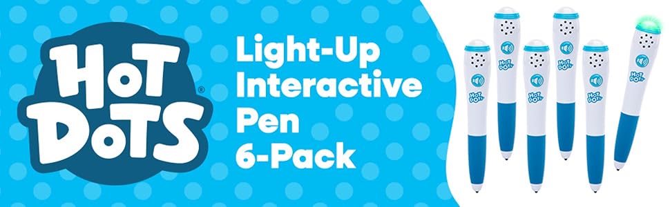 Amazon.com: Educational Insights Hot Dots Light-Up Interactive Pen, Set of 6 Pens, Interactive ...