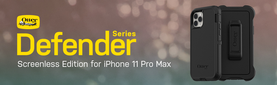 OtterBox iPhone 11 Pro Max Defender Series Case - BLACK, rugged & durable, with port protection ...