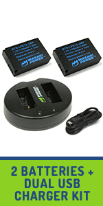 Amazon.com : Wasabi Power LP-E12 Battery (2-Pack) and Dual USB Charger for Canon EOS M, EOS M10 ...