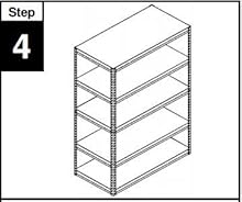 Amazon.com: edsal UR1848AZ-BLK Steel Storage Rack, 5 Adjustable Shelves ...