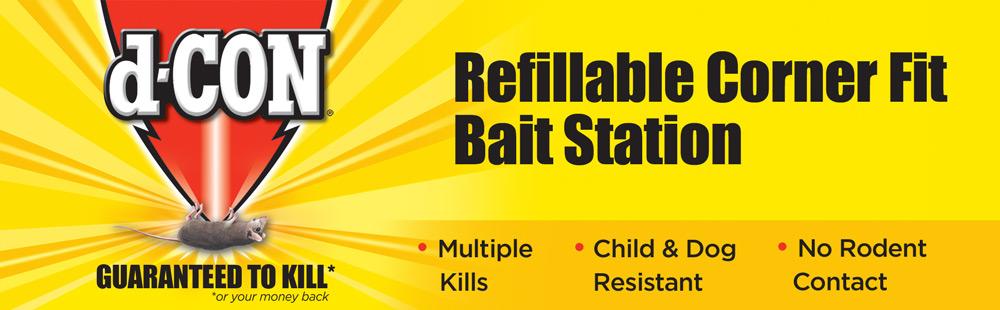 Amazon.com : d-CON Rodenticide Rodent and Mouse Bait Station Corner Fit ...