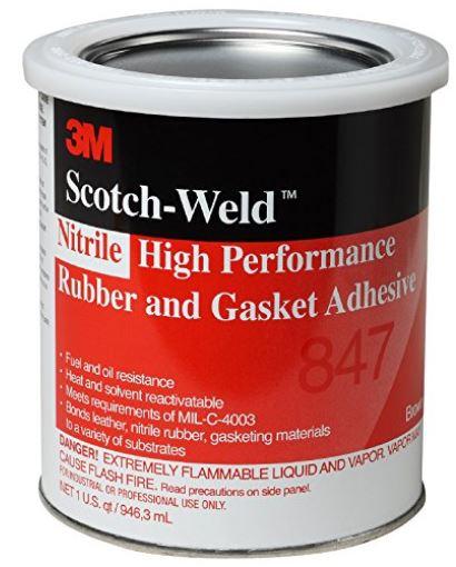 3M 847 Brown Nitrile High Performance Rubber and Gasket Adhesive, 5 ...