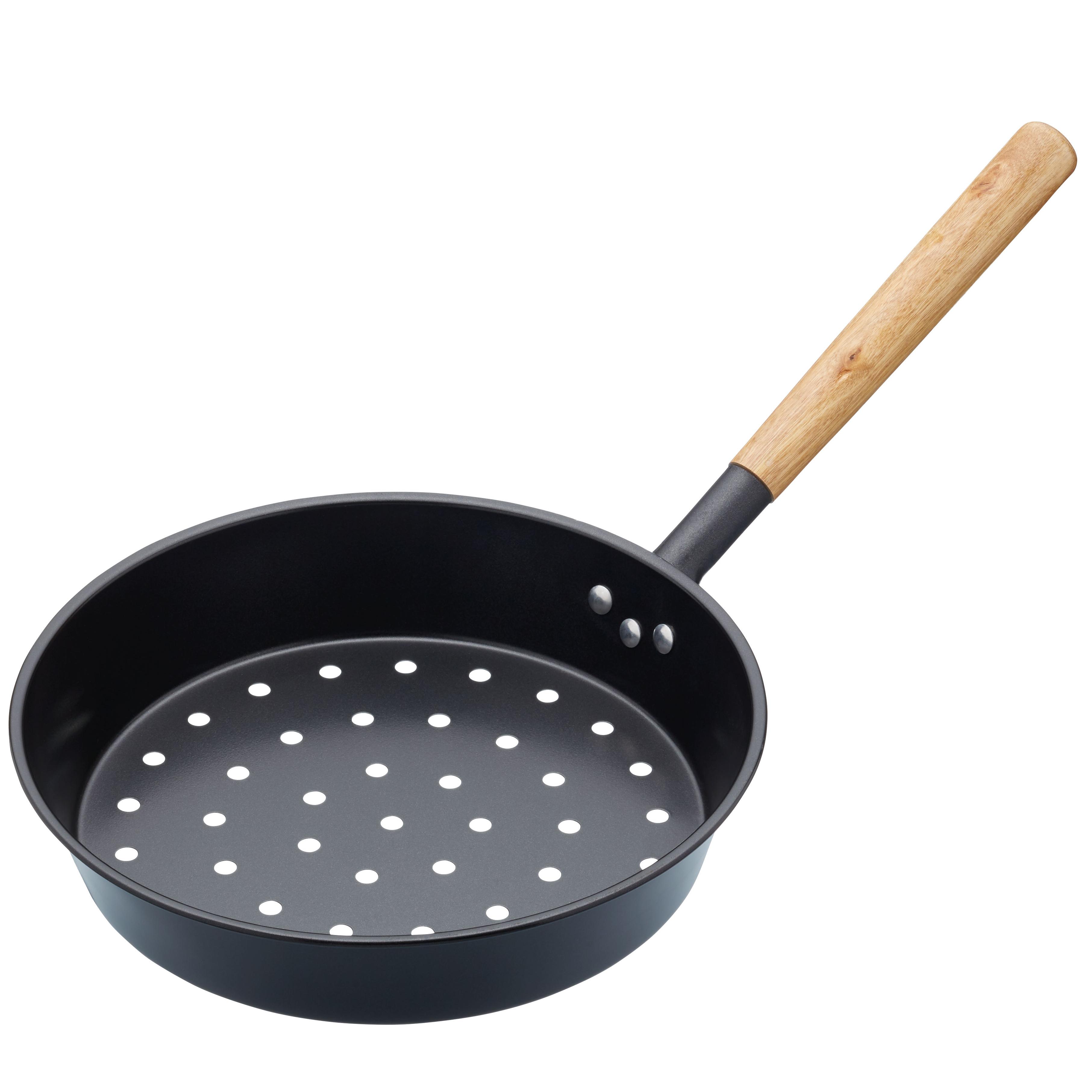 KitchenCraft Carbon Steel Chestnut Roasting Pan, 27 cm (10.5"): Amazon ...