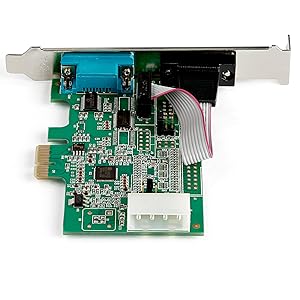 Amazon.com: StarTech.com 2-port PCI Express RS232 Serial Adapter Card - PCIe RS232 Serial Host ...