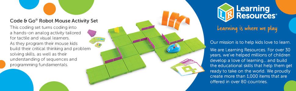 Learning Resources LER2831 Code & Go Robot Mouse Activity Set, 83 Pieces Multi-Color : Amazon ...