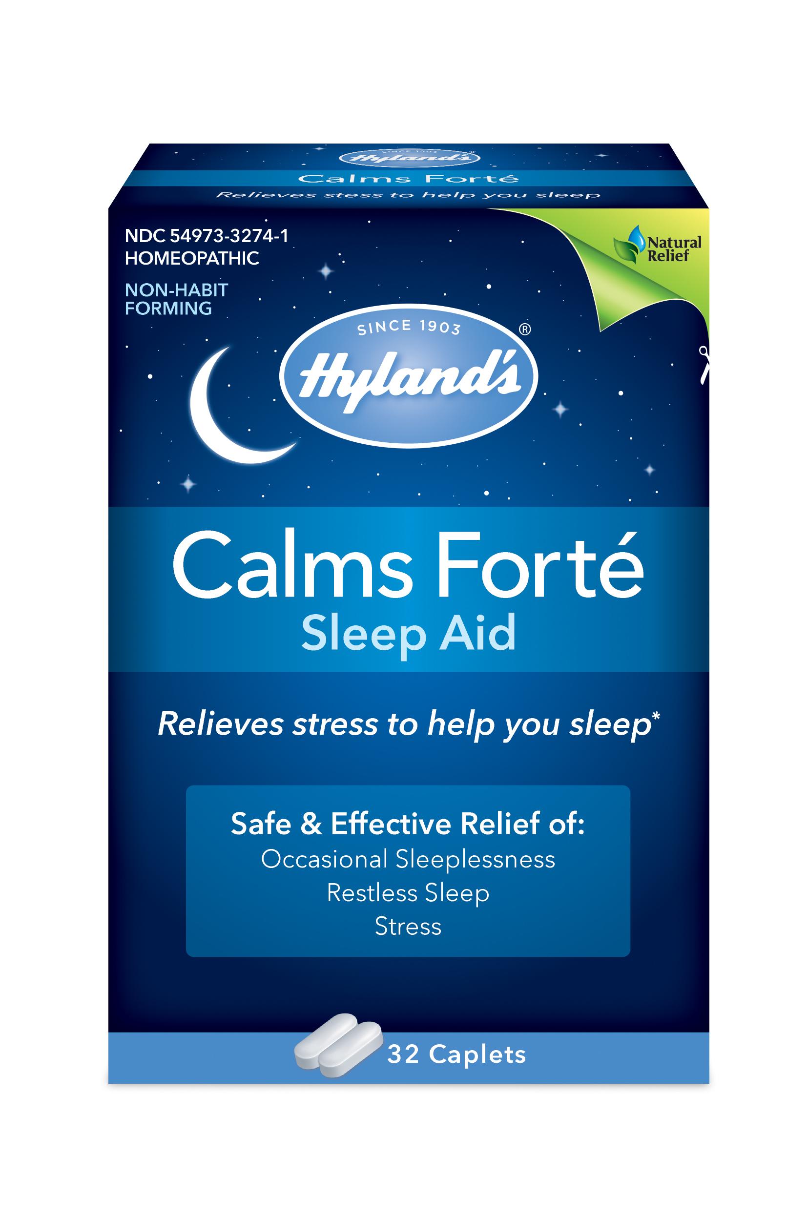 Amazon.com: Hyland's Calms Forte' Sleep Aid Caplets, Natural Relief of ...