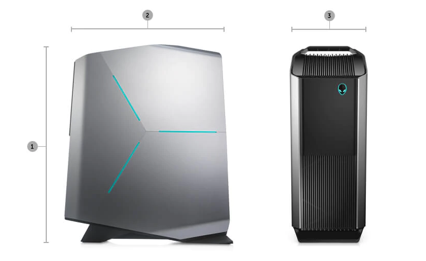 Alienware Aurora Gaming Desktop PC - (Epic Silver) (Intel Core i5-7400 ...