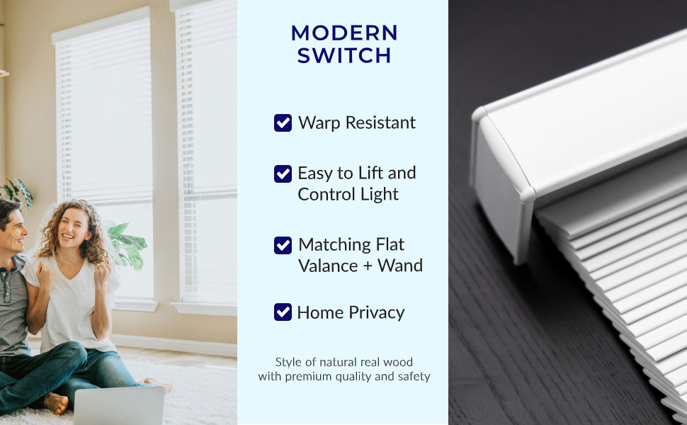 Amazon.com: CHICOLOGY Faux Wood Blinds , Window Blinds , Wood Blinds ...