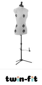 Dritz Twin-Fit Adjustable Tri-Pod Stand, Small Dress Form, Silver Gray ...