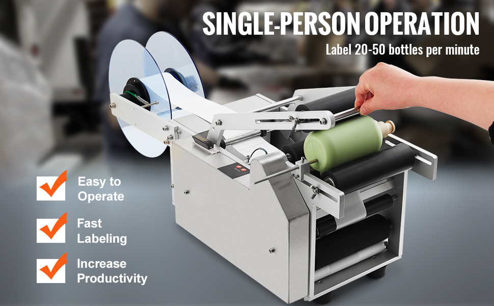Amazon.com : VEVOR Semi-Automatic Round Labeling Machine, 20-50pcs/min ...