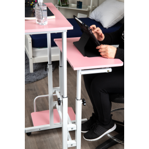 Amazon.com: Mind Reader Woodland Collection, Mobile Sit/Stand Desk ...