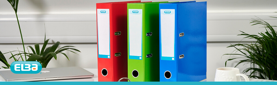 Oxford, MyColour, raccoglitore ad anelli formato A4, larghezza 8 cm, bicolore, bianco e colori ...