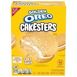 Amazon.com: OREO Golden Cakesters Soft Snack Cakes, 12-5 Count Boxes (60 Total Snack Packs ...