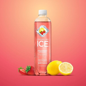 Amazon.com : Sparkling Ice, Strawberry Lemonade Sparkling Water, Zero Sugar Flavored Water, with ...