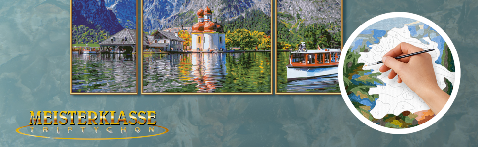 Schipper 609260841 Malen nach Zahlen - St. Bartholomä am Königssee - Bilder malen für Erwachsene ...