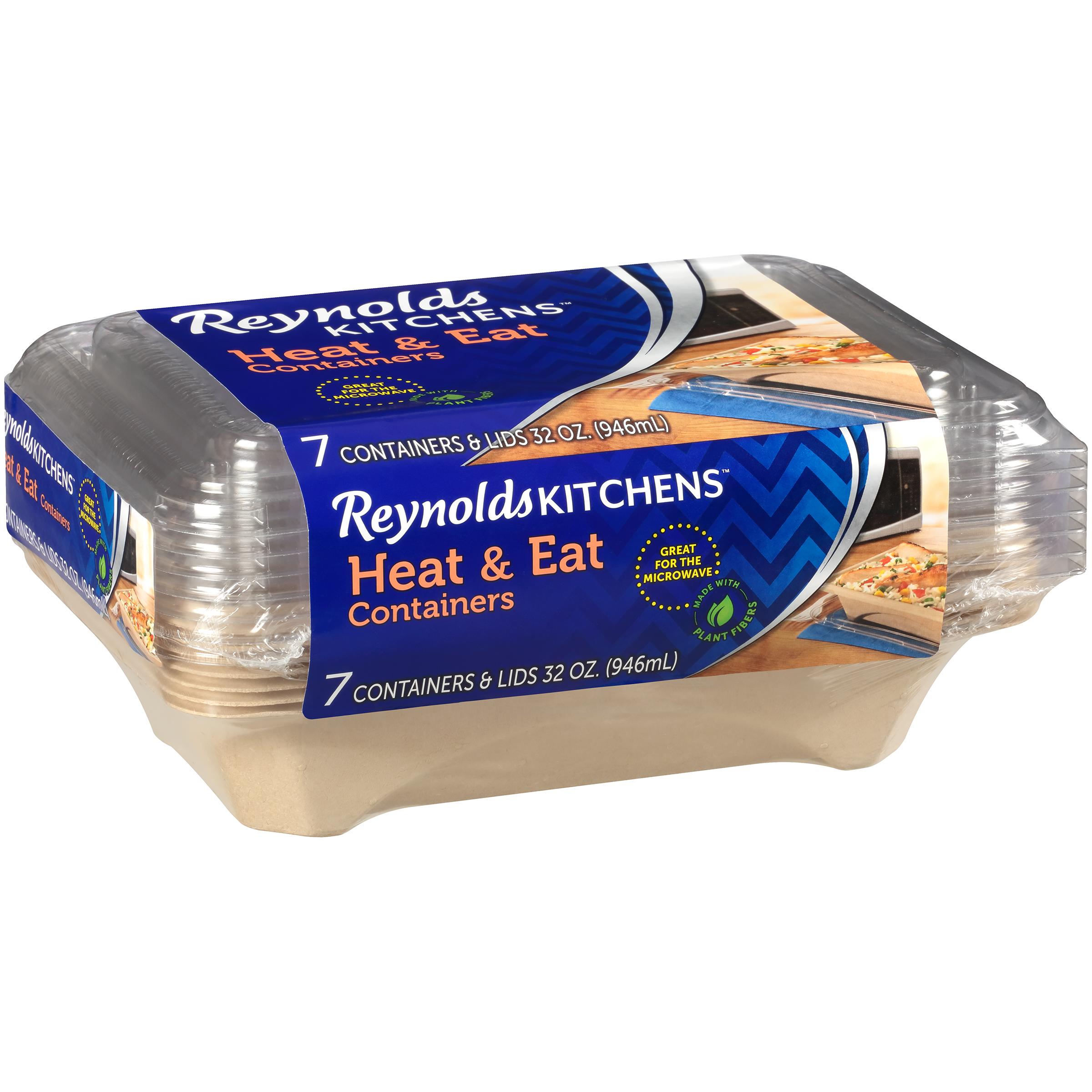 Amazon.com: Reynolds Kitchens Heat & Eat Containers (Disposable, 32 ...