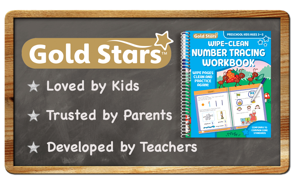 Amazon.com: Wipe Clean Number Tracing Workbook for Preschool Kids Ages 3-5: Practice Pen Control ...