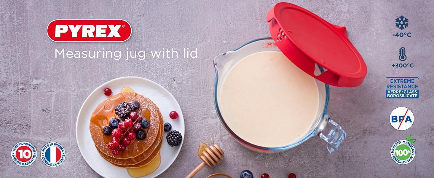 PYREX Cook&Enjoy Measure Jug w/Lid 1L: Kitchen Tools & Gadgets: Amazon ...