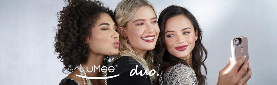 LuMee Duo Phone Case, Black Matte | Front & Back LED Lighting, Variable Dimmer | Shock ...