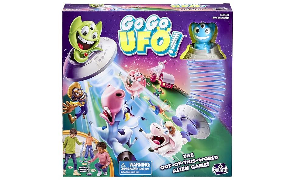 Amazon.com: Goliath Go Go UFO Game | Alien Adventure Game with Non-Stop Slinky Action | 2-6 ...