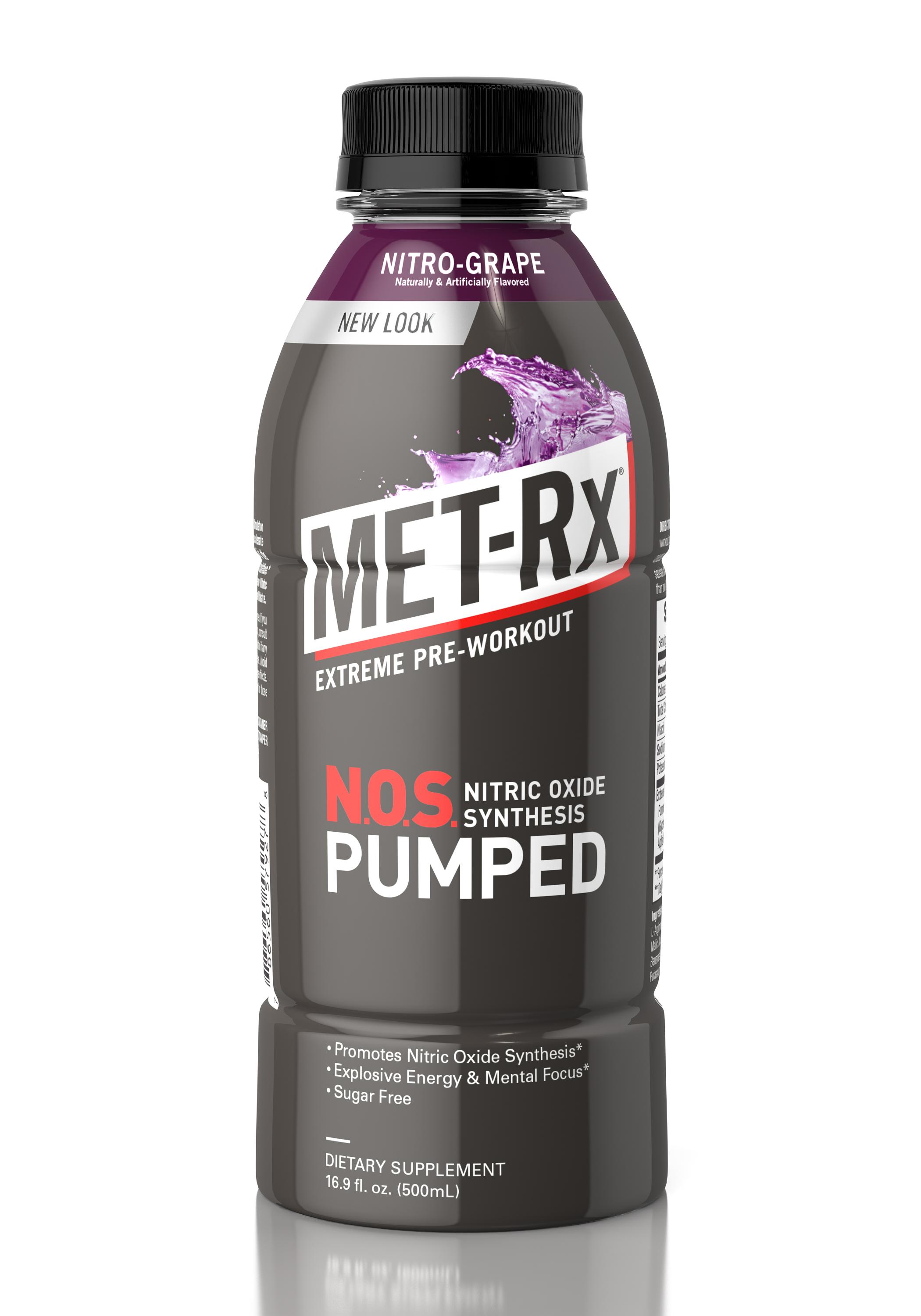 Amazon.com: MET-Rx NOS Pumped, Nitro Grape, 16.9 oz. (12 Count), Pre ...