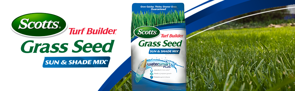Amazon.com : Scotts Turf Builder Grass Seed Sun & Shade Mix, Grows in ...