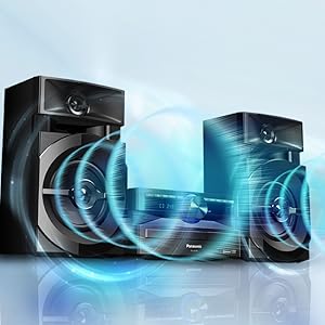 Panasonic SC-UX100 CD & USB Wireless Bluetooth 300W Mini Hi-Fi System ...