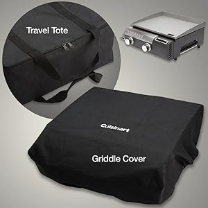 Amazon.com: Cuisinart Gourmet Two Burner Gas Griddle Cover and Tote ...