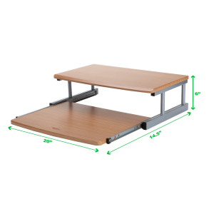 Amazon.com: Mind Reader Woodland Collection, Monitor Stand with Sliding ...