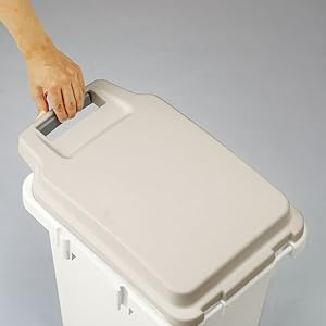 Amazon.co.jp: リス ゴミ箱 ワンハンドパッキンペール ベージュ 45L H&H 日本製 45JS : ホーム＆キッチン