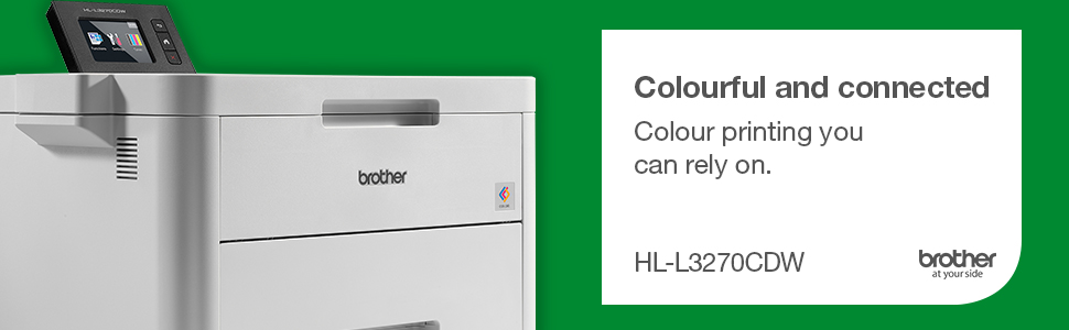 Brother HL-L3270CDW Colour Laser Printer - Single Function, Wireless/USB 2.0/NFC, 2 Sided ...
