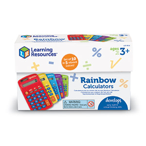 Amazon.com: Learning Resources Rainbow Calculators, Basic Solar Powered ...