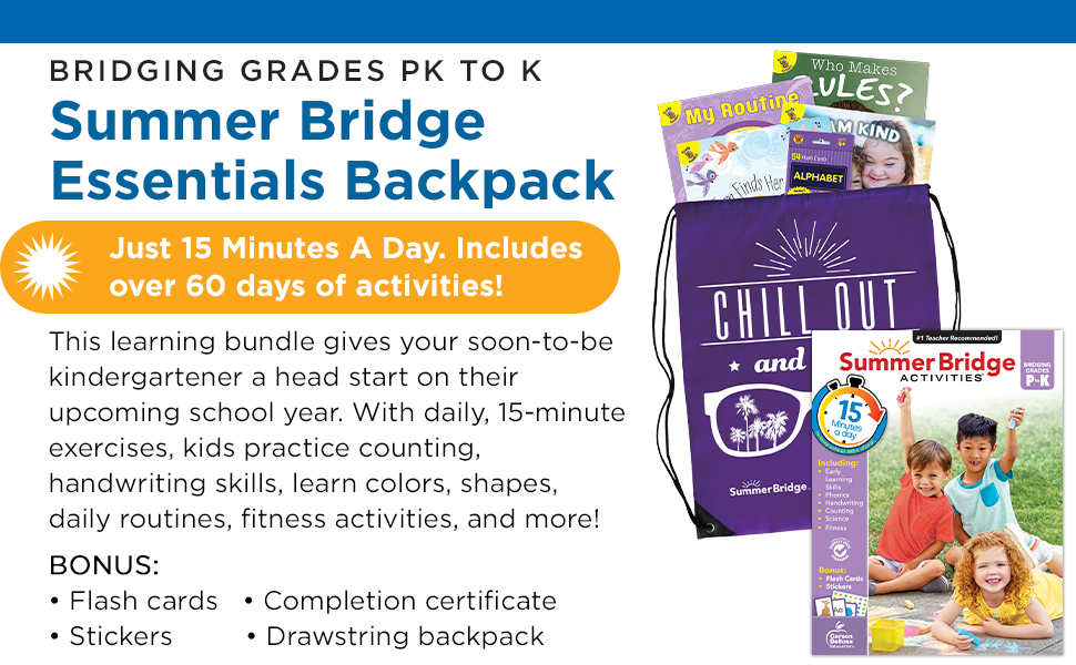 Amazon.com: Summer Bridge Activities PreK-K Bundle, Ages 4-5, Summer ...