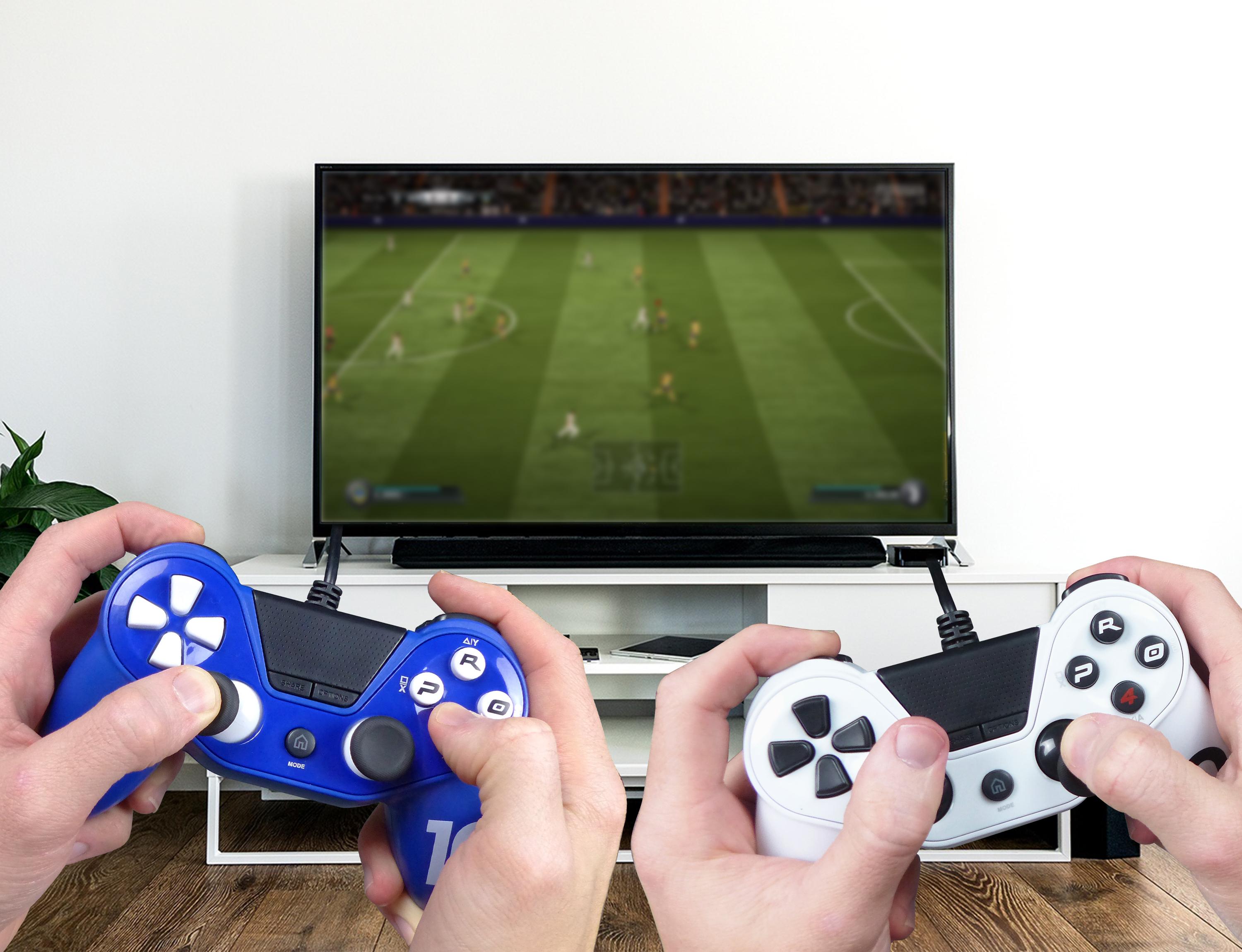 Manette pour PS4 et PS3 Pro4 black wired controller: playstation 4 ...