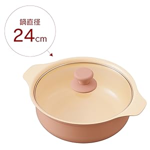 Amazon | アイリスオーヤマ IHコンロ IHクッキングヒーター 用 鍋 &鍋ぶた セット 24cm IHKP-P24-P ピンク | アイリスオーヤマ(IRIS OHYAMA ...